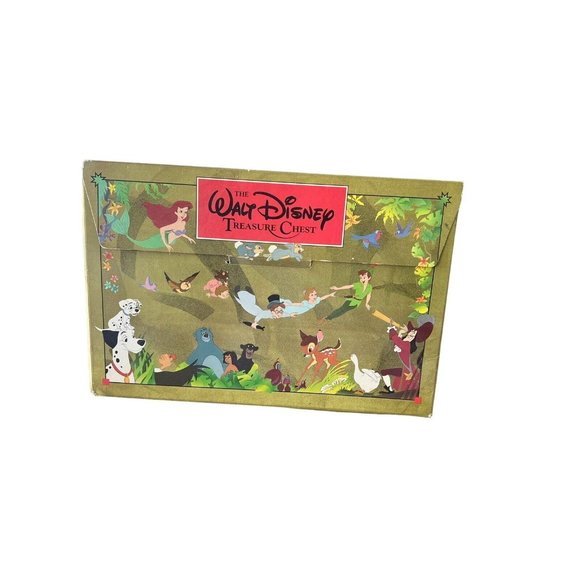 Disney | Other | Vintage 991 Walt Disney Treasure Chest Set Of 5 Jumbo ...